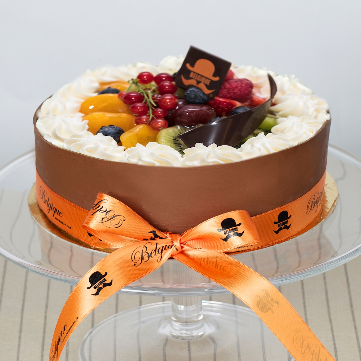 Fresh Cream Gateau Milk Chocolate 8in - Belgique Patisserie