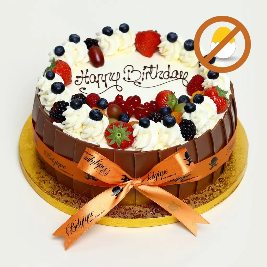 Fresh Cream & Fruit Eggless Cake | Celebration Cake | Belgique